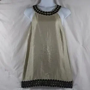 Nine West | Dresses | Nine West Womens Gold Shimmering Black ...